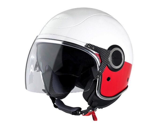 Apparel Helmet, Vespa VJ White/Red - Vespa Toronto West