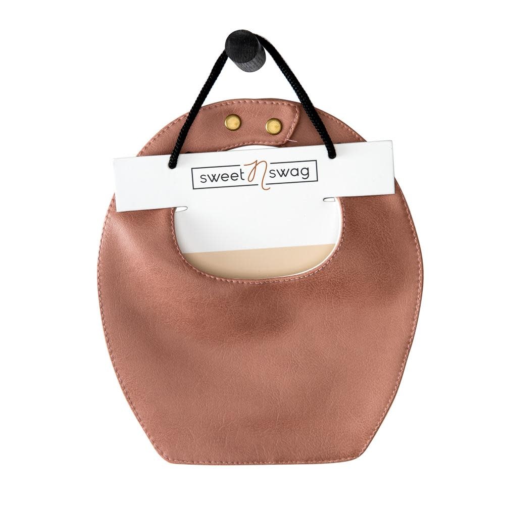 Vegan Leather reversible Bib - Brown - Swanky Babies