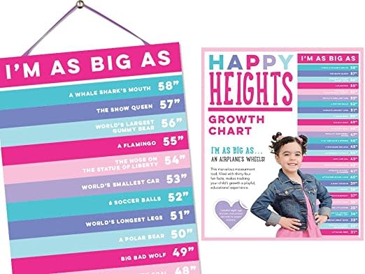 Sticky Bellies Wall Art Growth Chart Pink - Swanky Babies