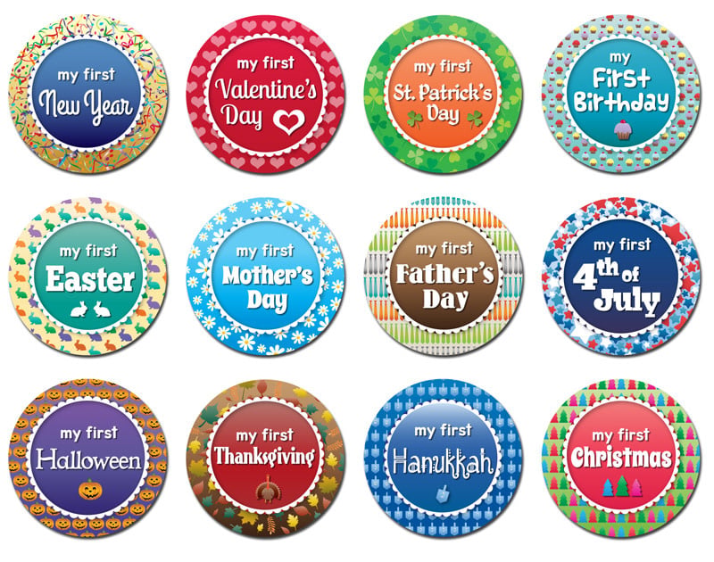 Sticky Bellies Milestone Sticker Happiest Holidays - Swanky Babies