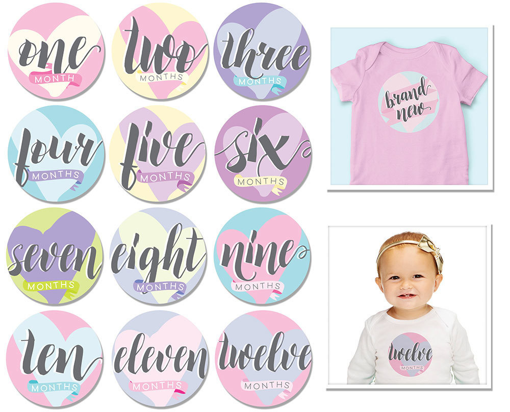 Sticky Bellies Milestone Sticker Hello, Baby Girl - Swanky Babies