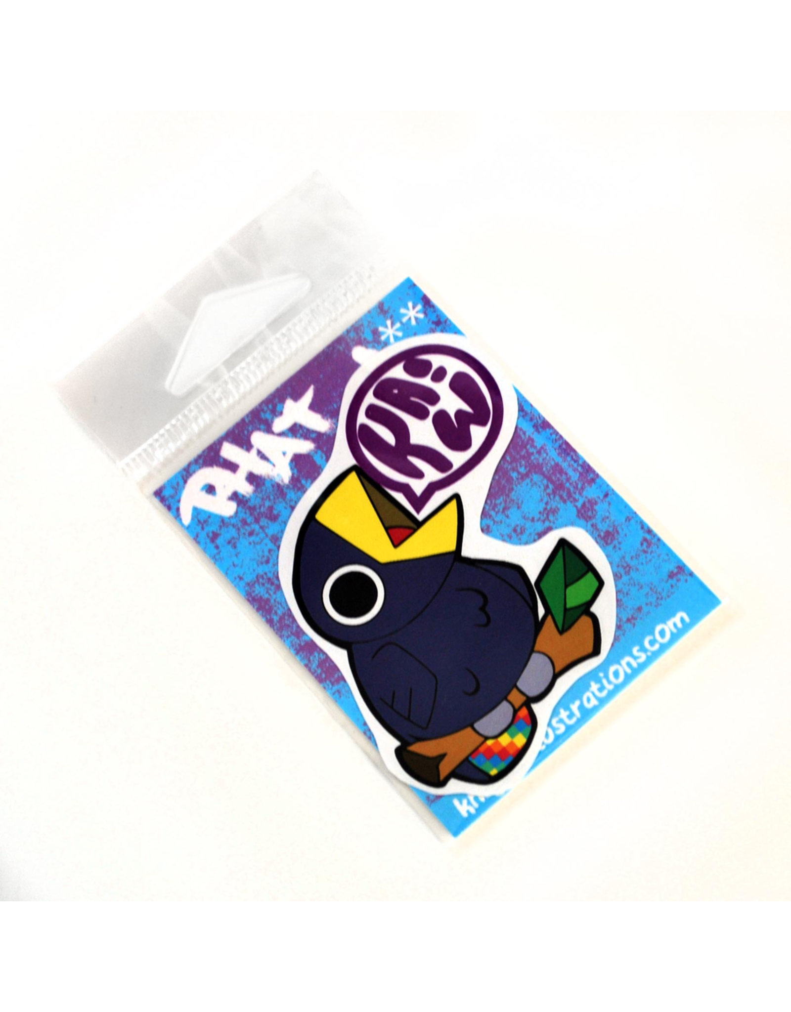 Phat Ass “Kaw!” Sticker by David Knight - Columbia College Chicago