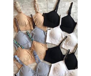 One Size Basic Bra W/ Decorative Straps - Casual 2 Dressy Women’s Clothing