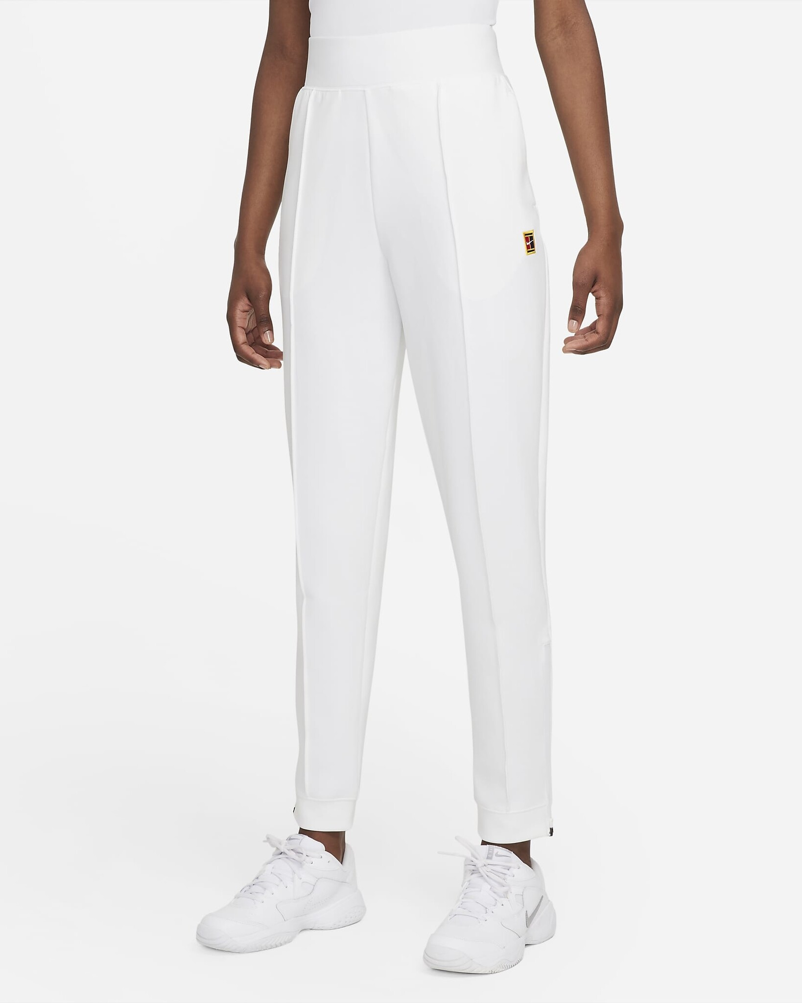 NikeCourt Dri-Fit Knit Pants White - Tennis Topia