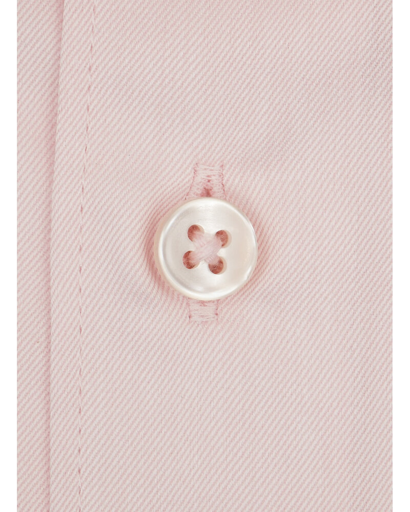 Men’s Pale Pink Gabardine Italian Collar Shirt (Double Twisted) - XOOS.CA
