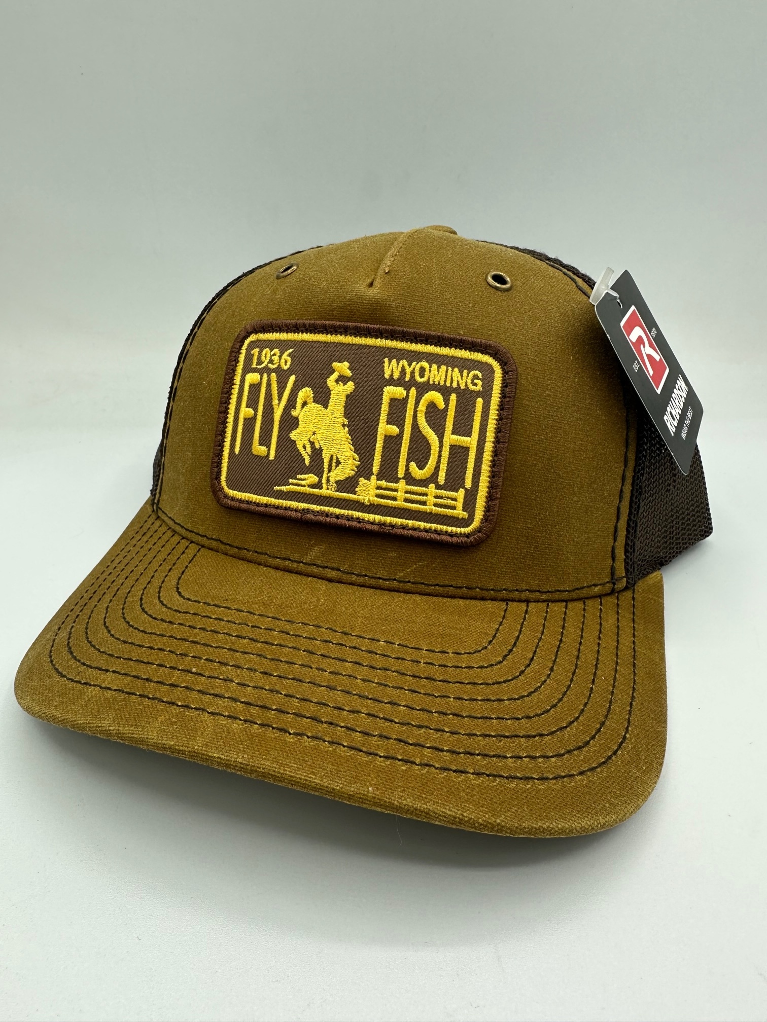 RICHARDSON WYO LICENSE PLATE PATCH HAT - Ugly Bug Fly Shop