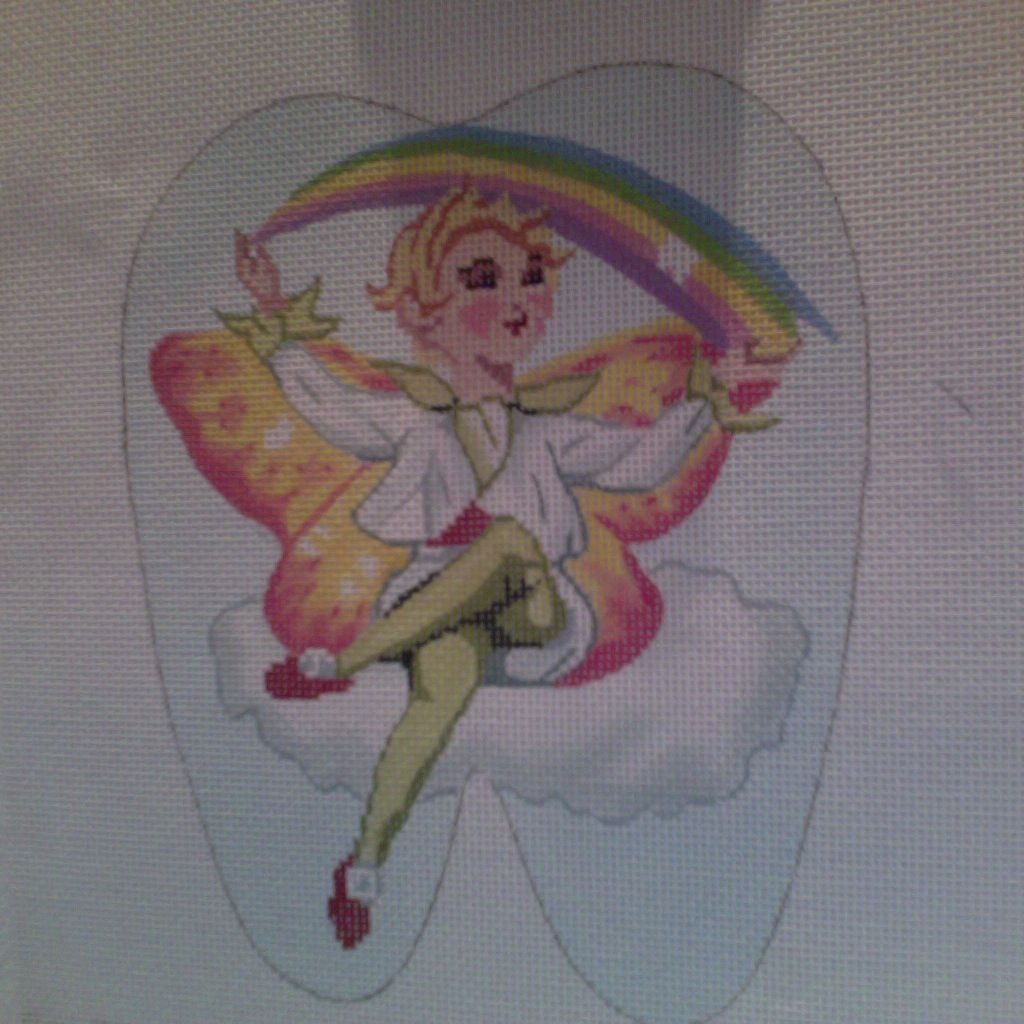 Canvas RAINBOW TOOTH FAIRY BR210 - The Needle Tree