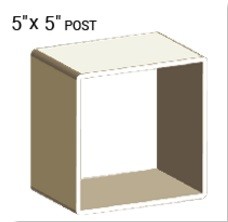 NATIONAL VINYL PRODUCTS 5" X 5" VINYL POST PROFILE (0.150" WALL) - SWi ...