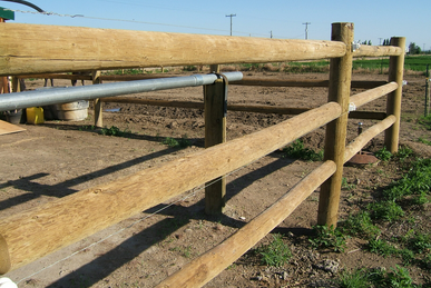 6" X 7' - 3 HOLE CORNER POST ACQ TREATED - SWi Fence & Supply