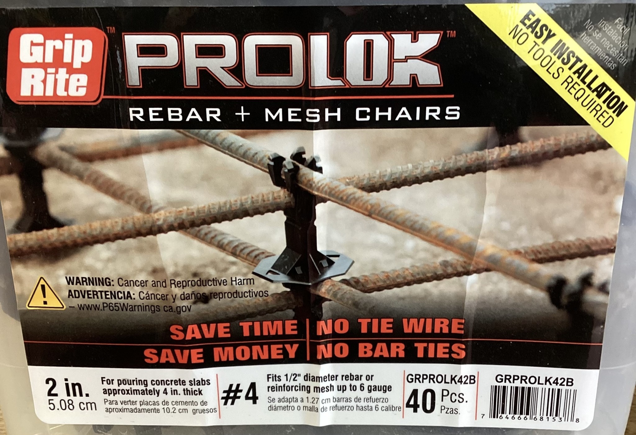 2 in. Grip Rite PROLOK Rebar Chair - SWi Fence & Supply