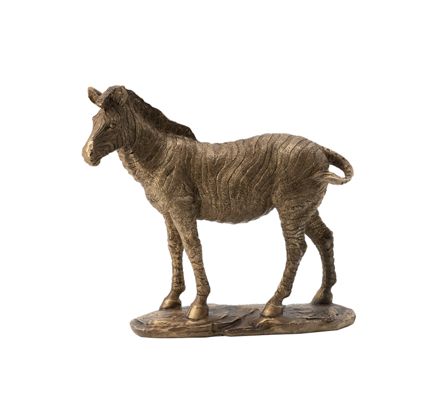 9" Brass Zebra Figure - Niche Modern Home