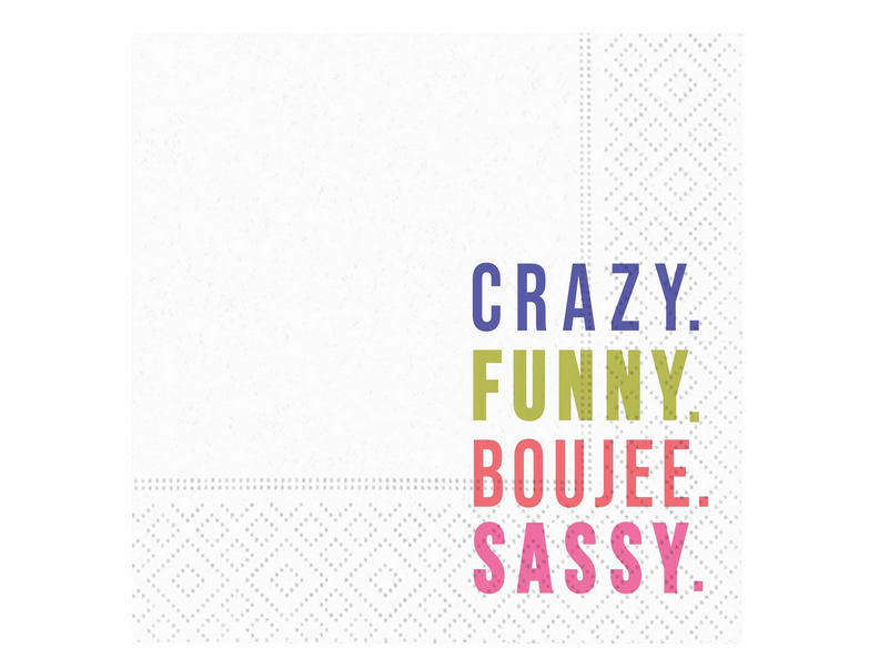 Crazy Funny Boujee Sassy Napkins - Niche Modern Home