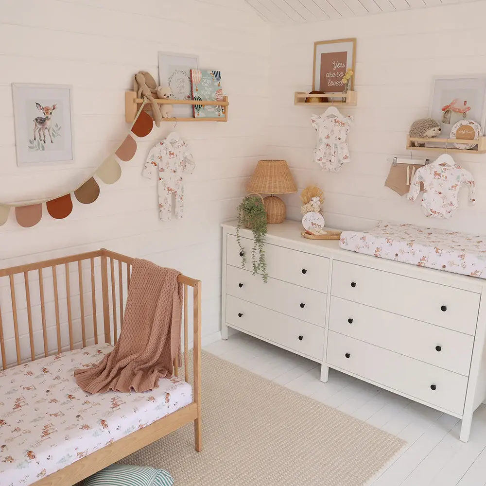 Snuggle Hunny Woodland Tales Organic Bassinet Sheet / Change Pad Cover ...