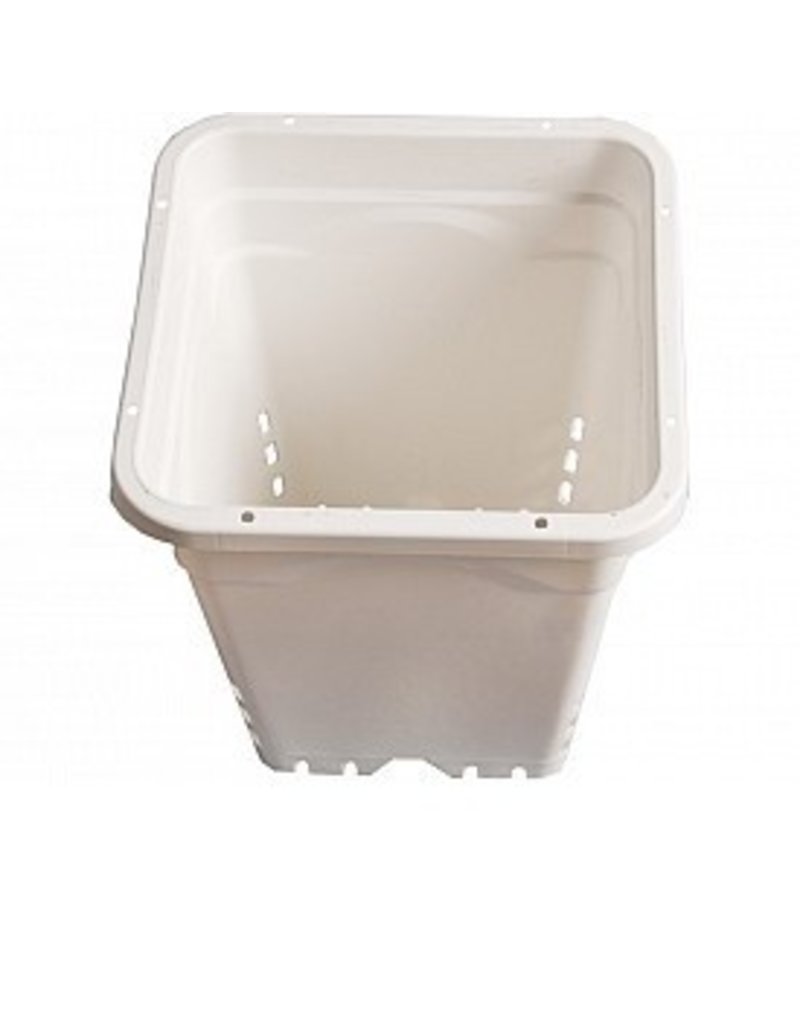 White Square Pot - RASA Hydroponics & Organics