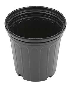 Blow Molded Black Round Nursery Pot - RASA Garden Supply Company