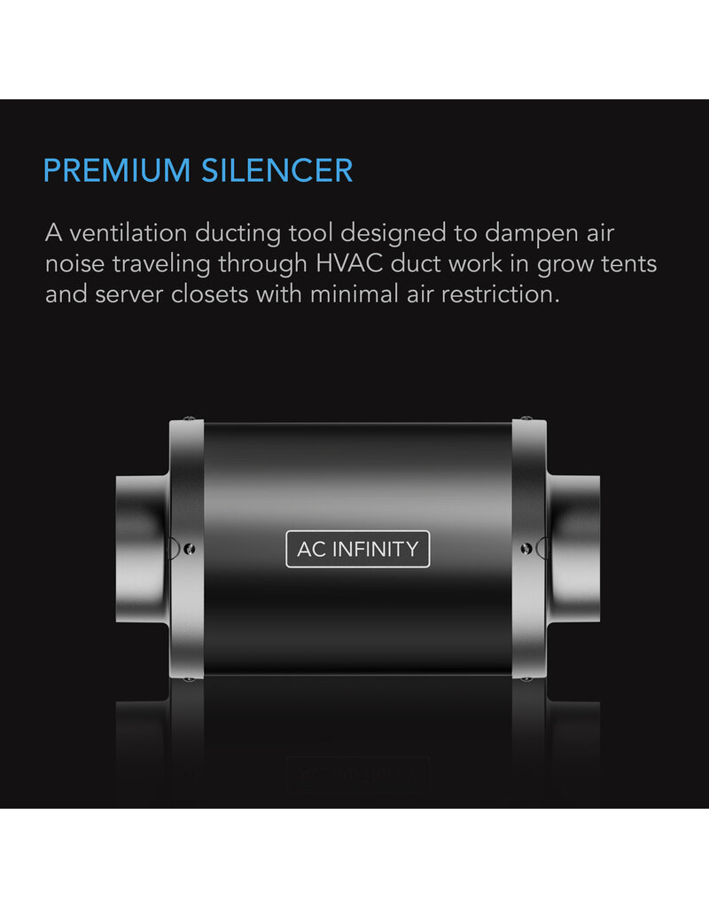AC Infinity Inline Duct Fan Silencer - RASA Garden Supply Company
