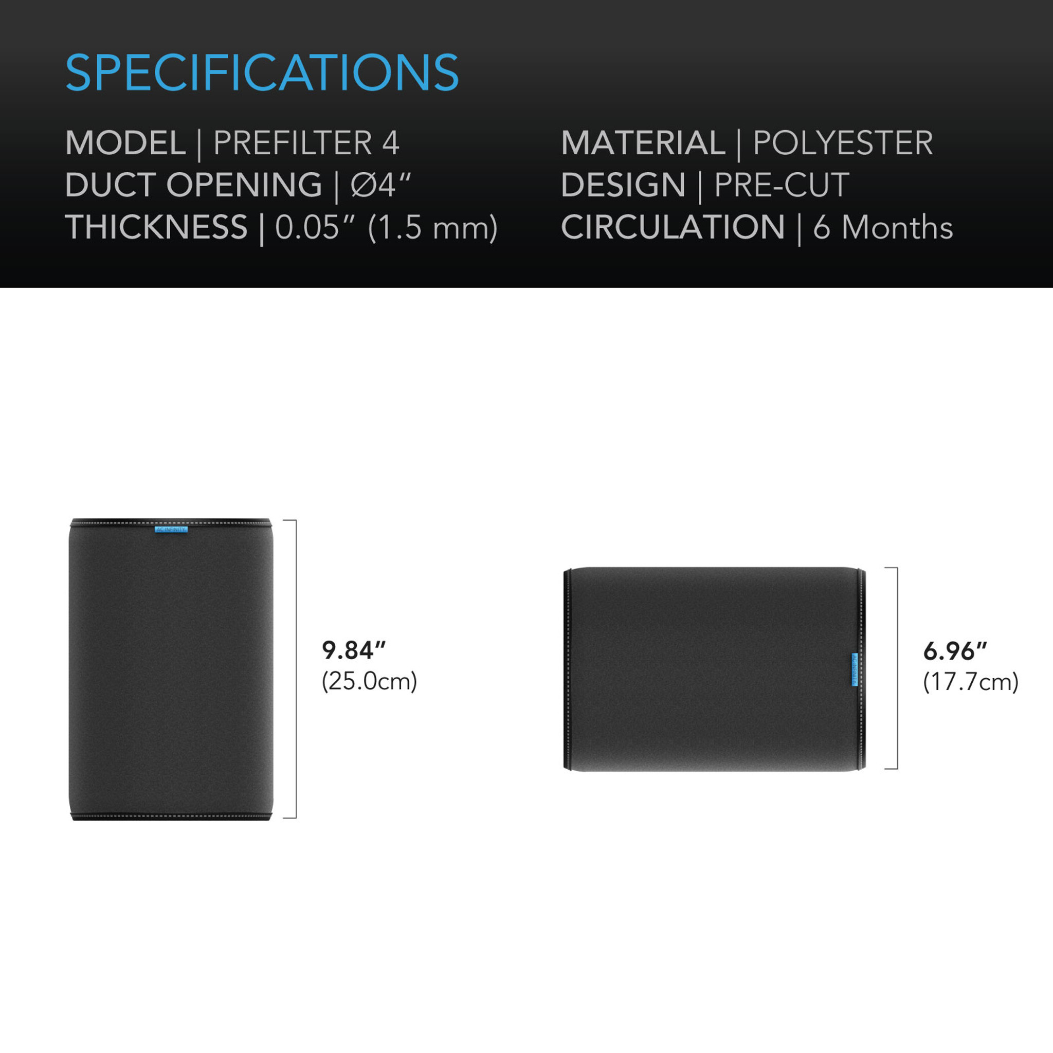 AC Infinity Replacement Pre-Filters - RASA Garden Supply Company