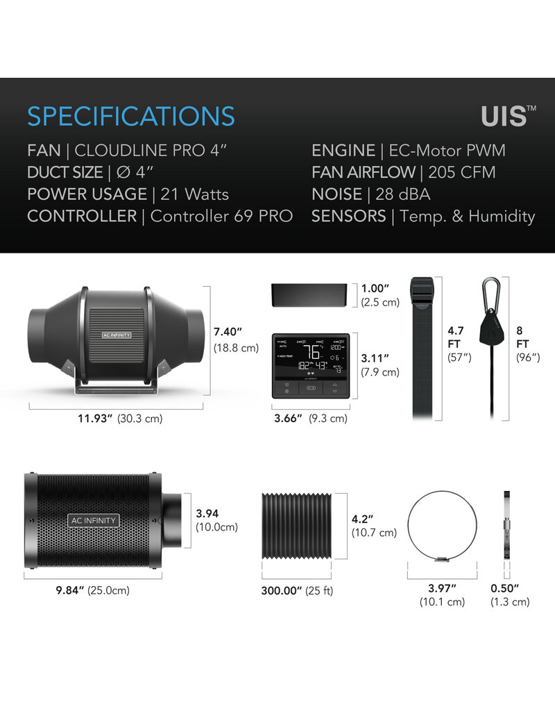 AC Infinity Air Filtration PRO KITS w/ Smart Control - RASA Garden ...