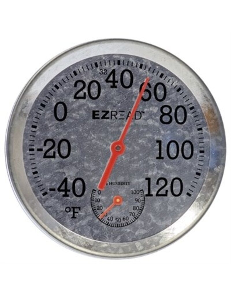8" EZ Read Metal Dial Thermometer/Hygrometer - RASA Garden Supply Company