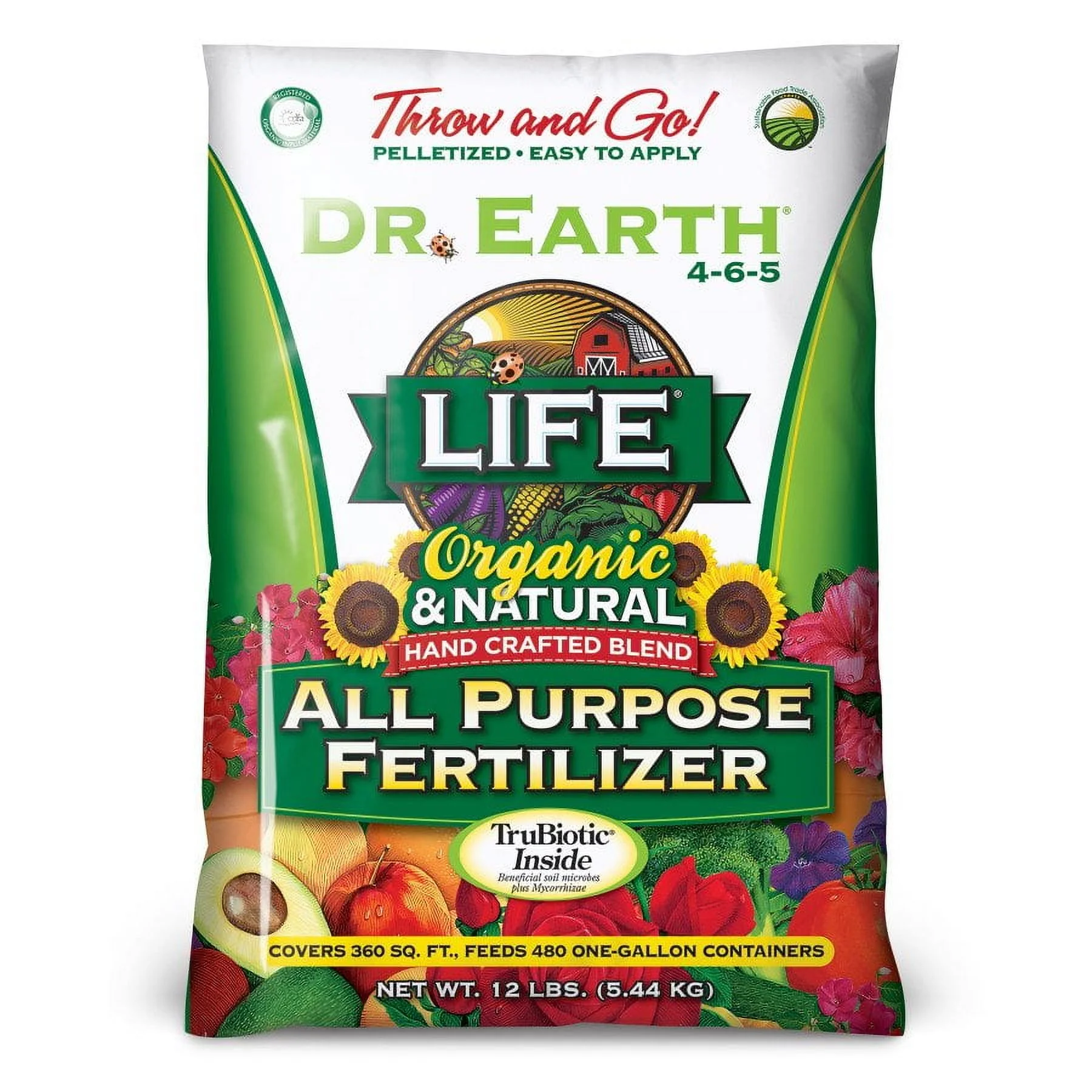 Dr Earth LIFE All Purpose Fertilizer 12LB - RASA Garden Supply Company