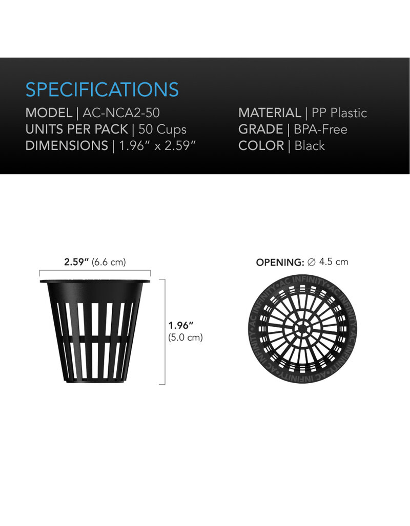 AC Infinity Net Pots - RASA Garden Supply Company