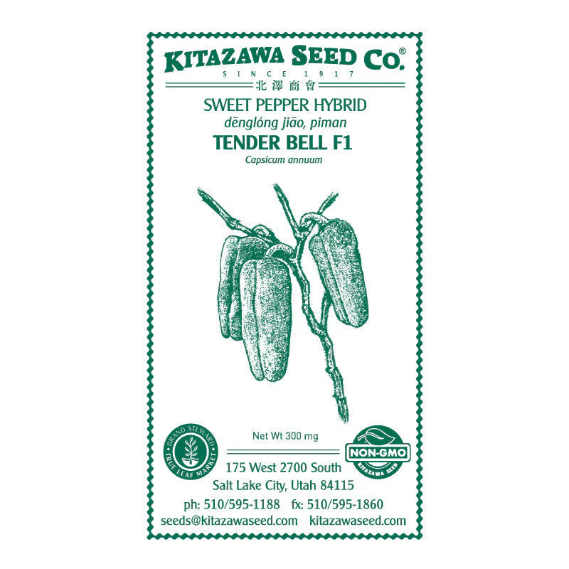 Sweet Pepper Hybrid - Tender Bell F1 - RASA Garden Supply Company
