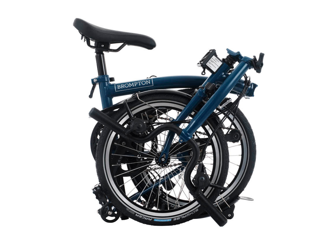 Brompton C Line 12 Speed M Handlebar Ocean Blue - Freedom Folding and ...