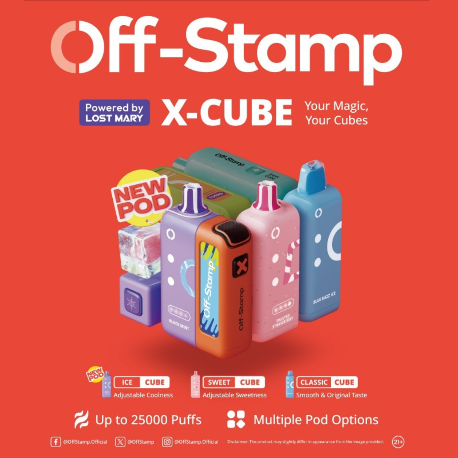 Lost Mary Off-Stamp X-Cube 25k 5% Disposable Kit