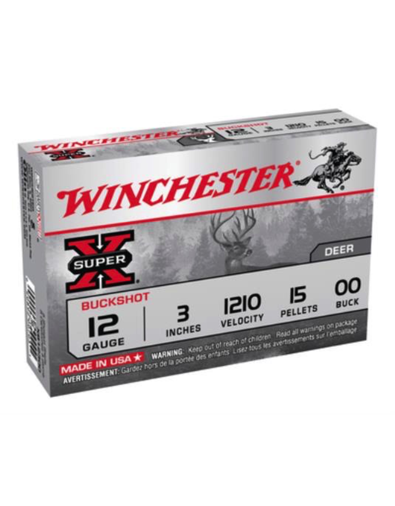 WINCHESTER 12GA 3" 00 BUCKSHOT 5 SHELLS - Shotgun Ammo - Easthill Outdoors