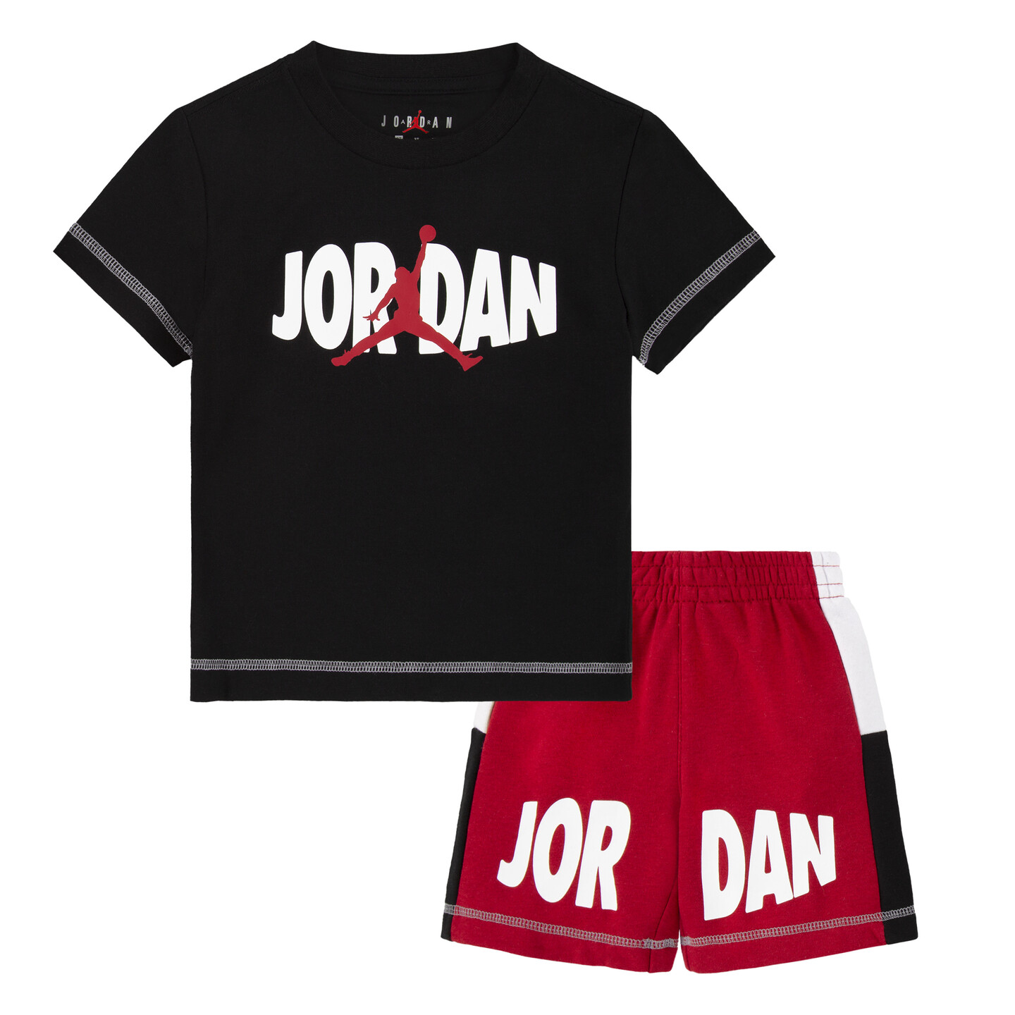 Air Jordan Kids Split Block Short Set 'Gym Red' 65C205 R78 - Sam Tabak