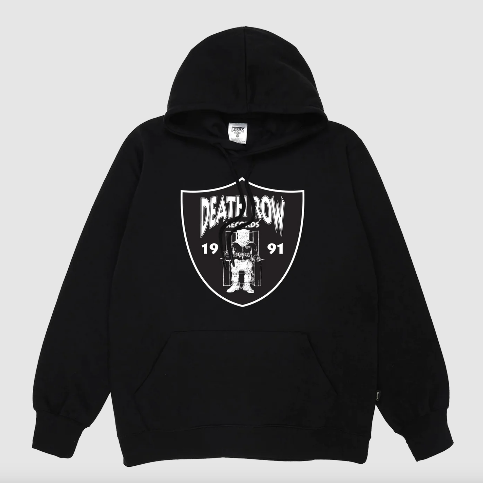 Crooks & Castles Death Row Crest ChairLogo Hoodie Black 3DR50140 - Sam ...