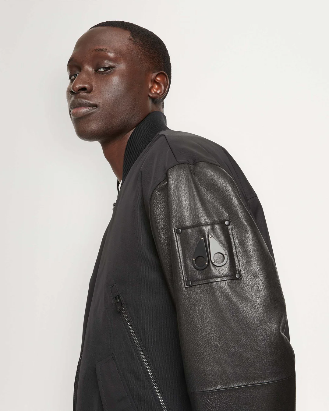 Moose Knuckles Montclair Bomber Jacket Black M33MB024-313 - Sam Tabak