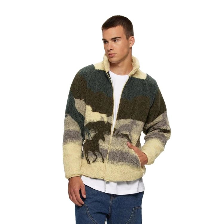 Kuwalla Printed Terry Fleece Jacket KUL-SFZ3030 Stallion - Sam Tabak