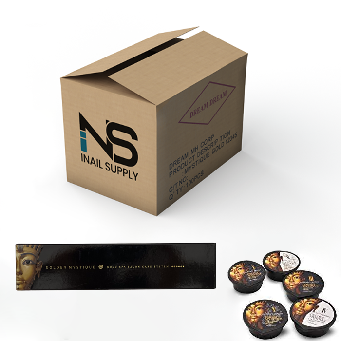 iNAIL SUPPLY - Golden Mystique Gold Pedicure 5 Step - 100/Box