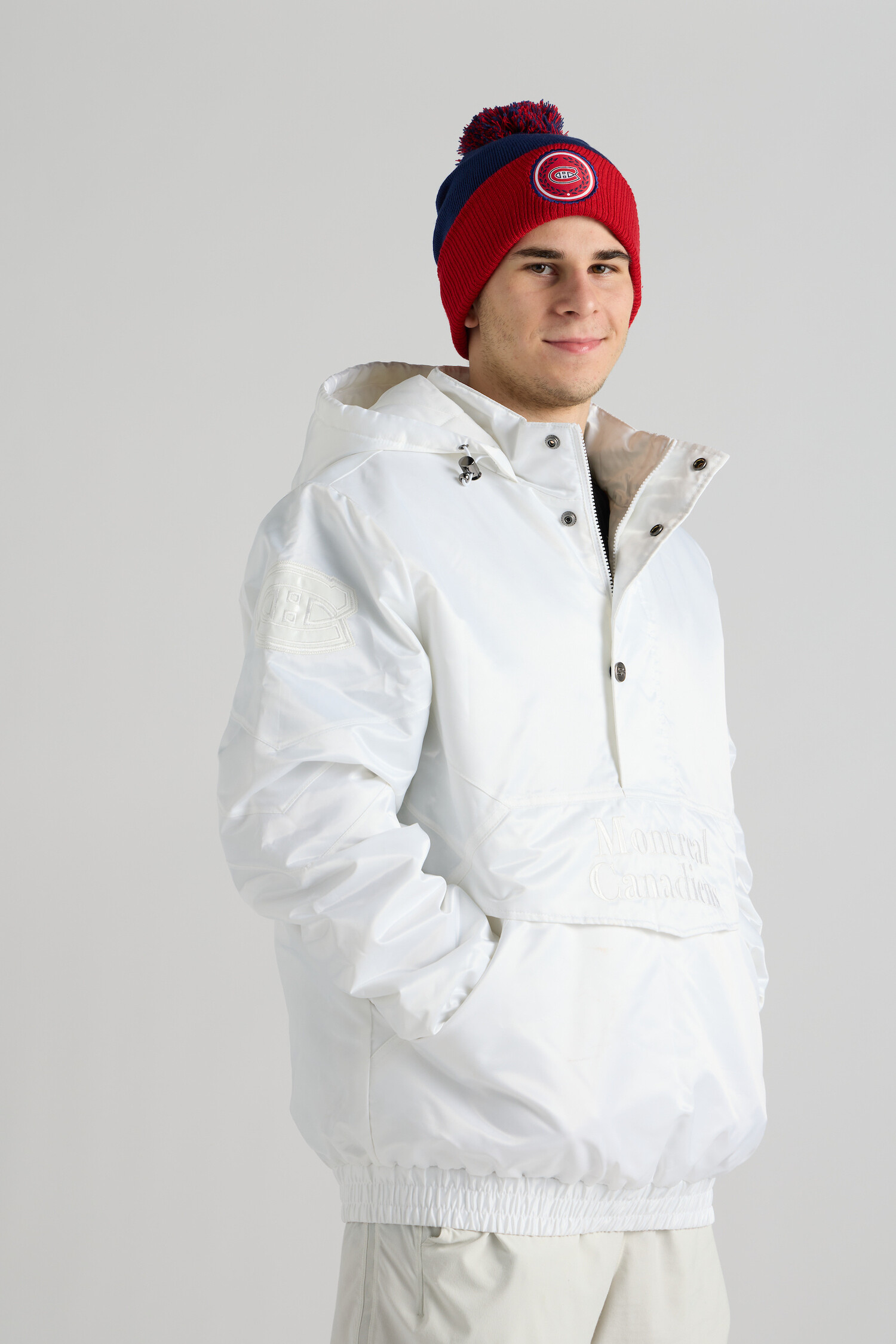 All White Montreal Canadiens Jacket - Tricolore Sports