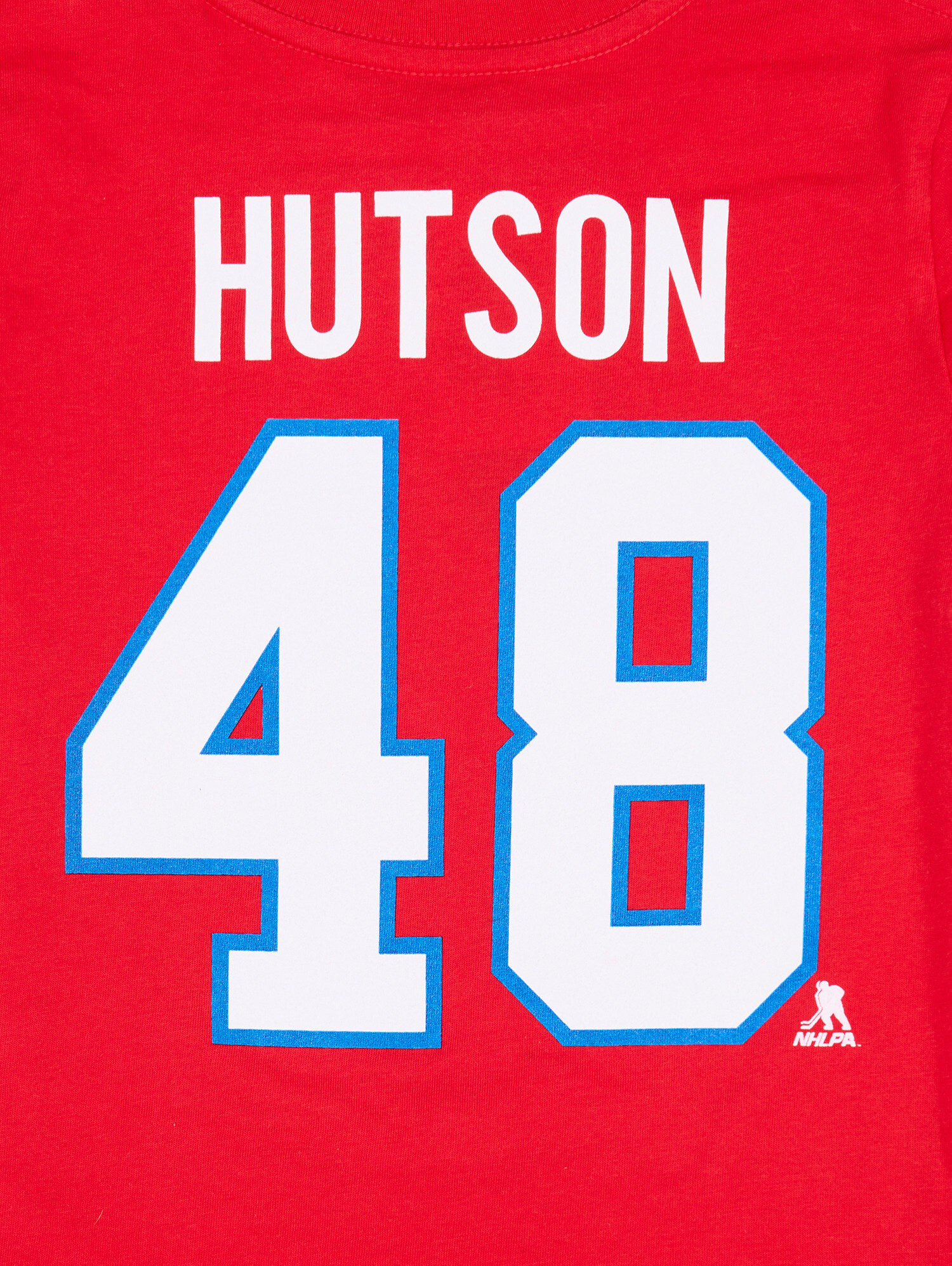 Lane Hutson #48 Kid's Player T-Shirt - Tricolore Sports