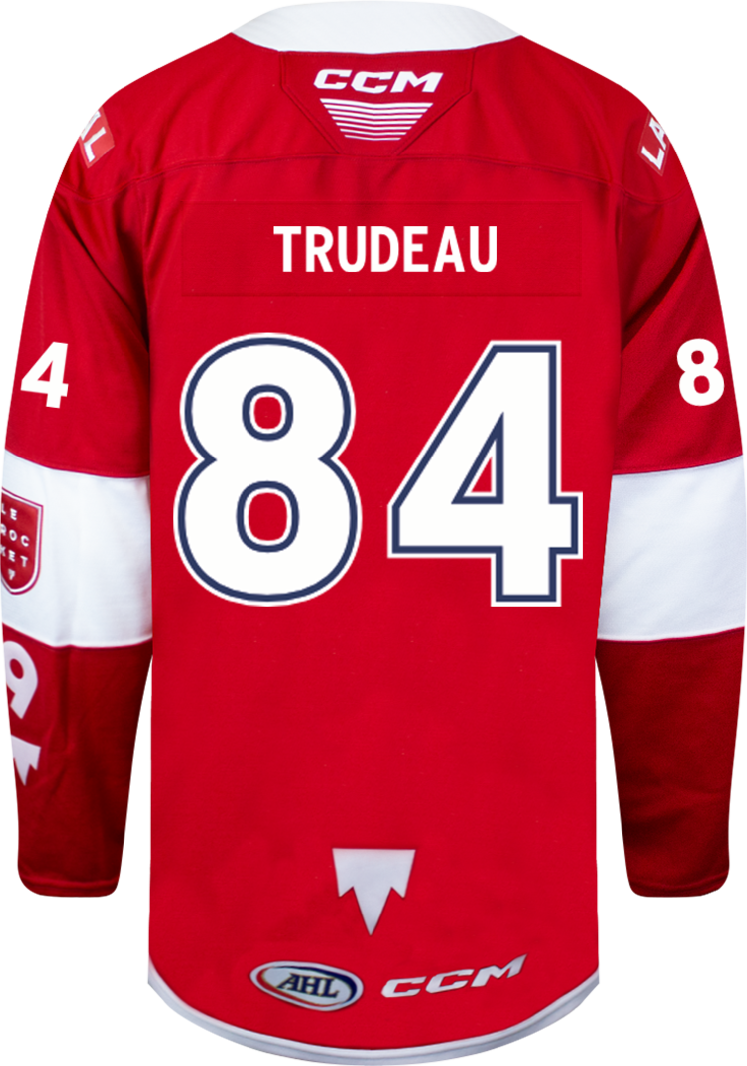 Laval Rocket Heat Sealed Quicklite Red Jersey - #84 William Trudeau - Tricolore Sports