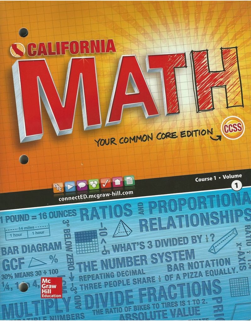 Math Volume 1 CA Grade 6 J C Books