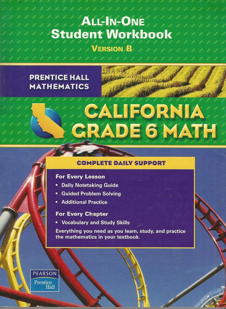 California Math All In One Student Workbook Grade 6 Version A J C Books California Math All In One Student Workbook Grade 6 Version A J C Books