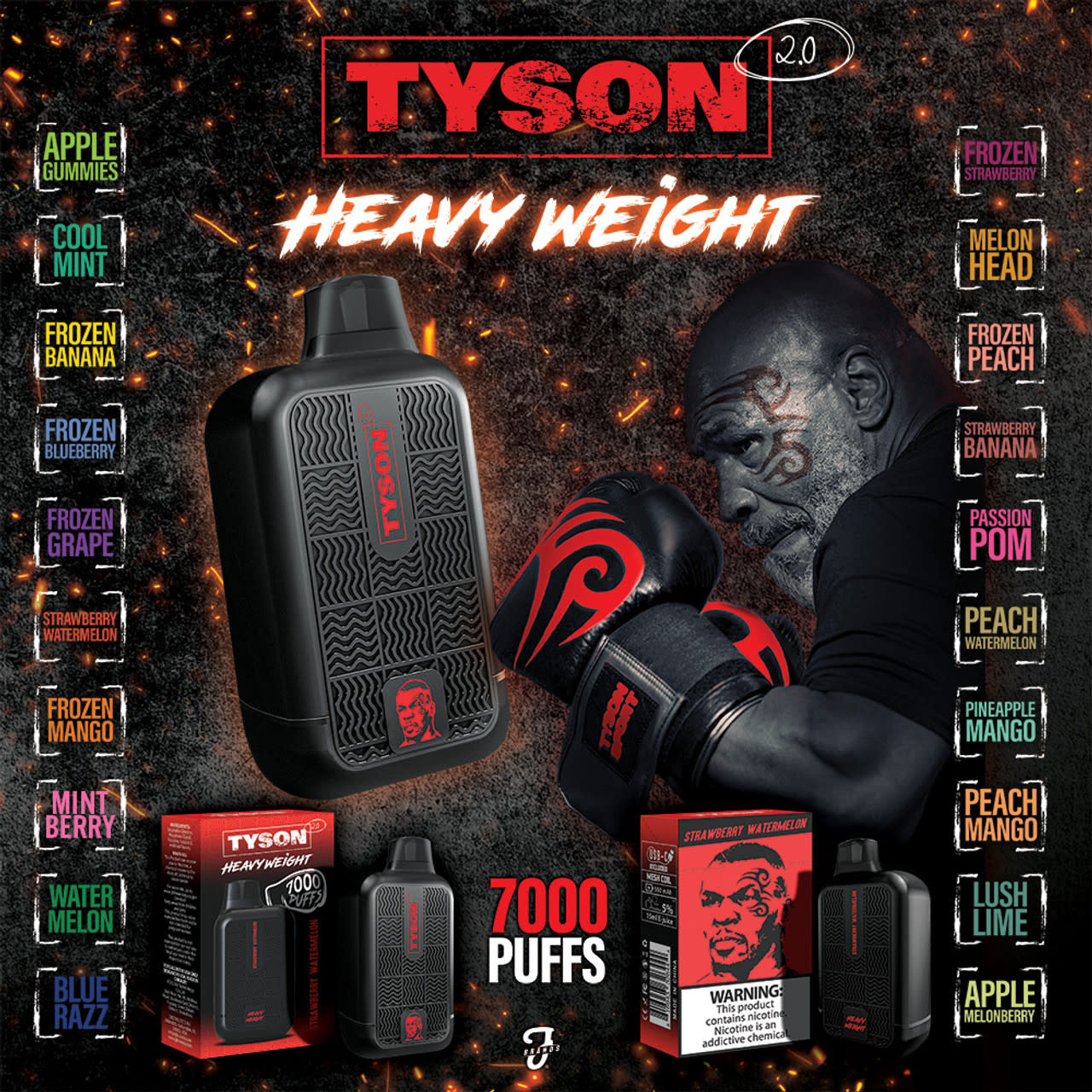 Tyson 2.0 7000 Puff Disposable - - Damokee Vapor