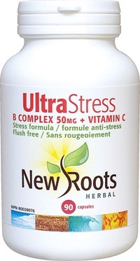 New Roots Ultra Stress B Complex 50mg + Vitamin C 90 caps - Vitamin ...