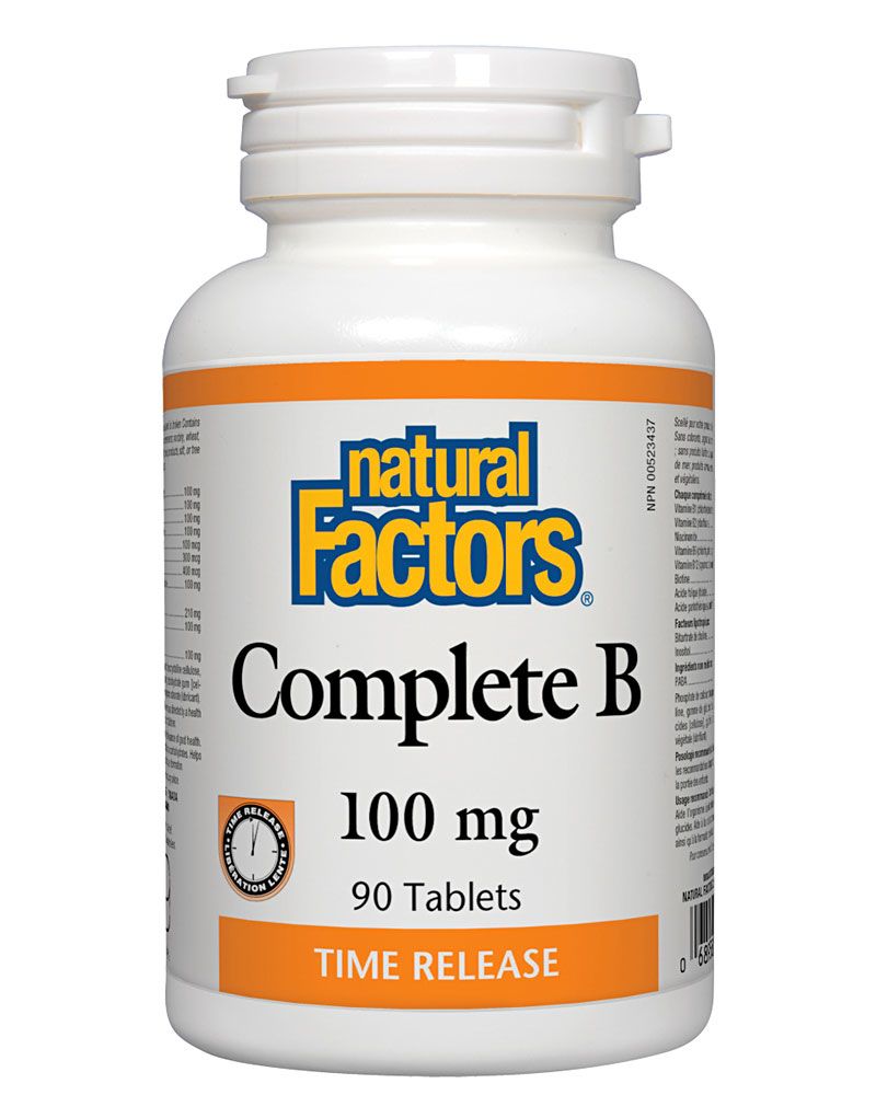 Natural Factors Complete B 100mg Time Release 90 tabs - Vitamin King ...