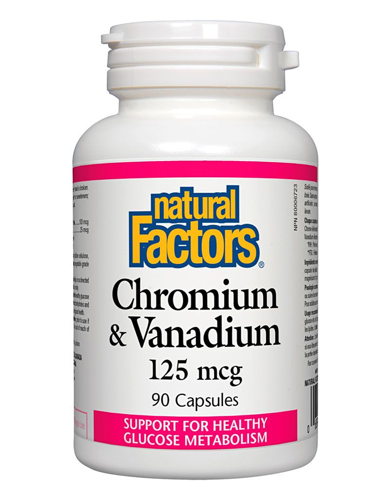 Natural Factors Chromium & Vanadium 125mcg 90 caps - Vitamin King ...