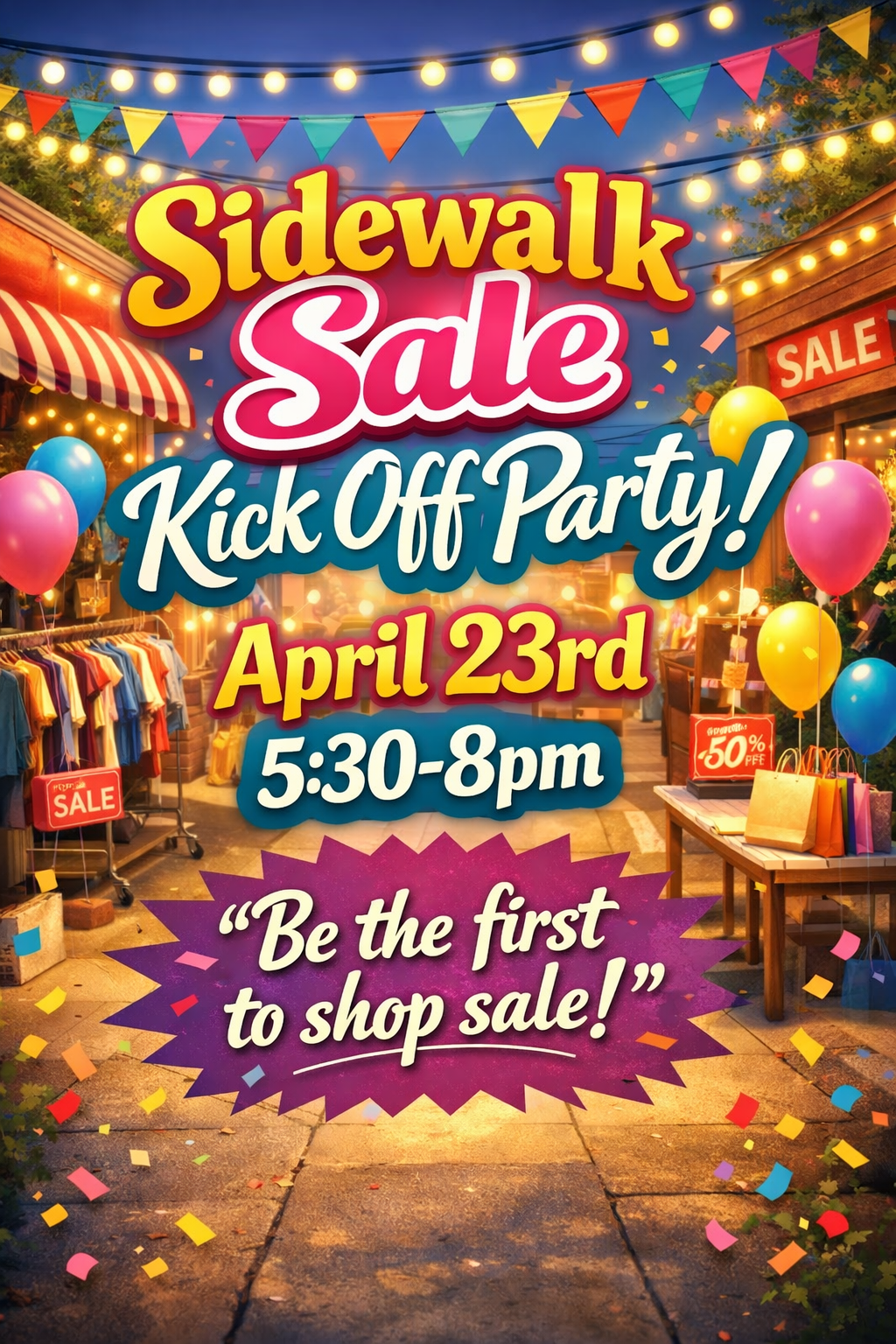Sidewalk Sale Kick Off Party - The Shoe Attic