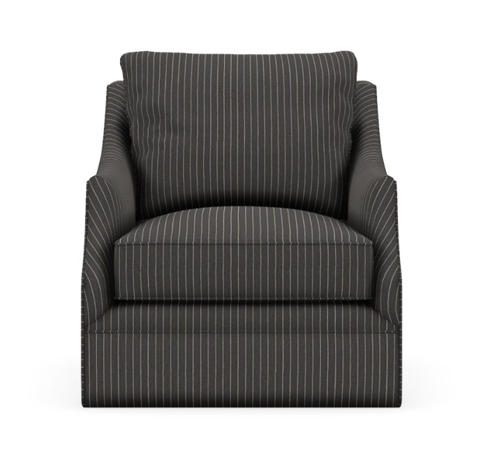 Kara Swivel Chair VC108-31 (Black Stripe) - Simply Elegant Boutique