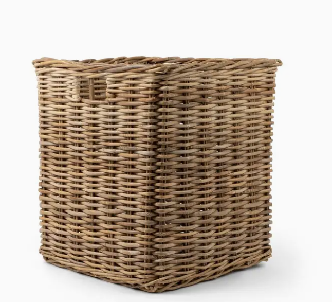 Rattan Square Kubu Grey Storage Basket Large - Simply Elegant Boutique