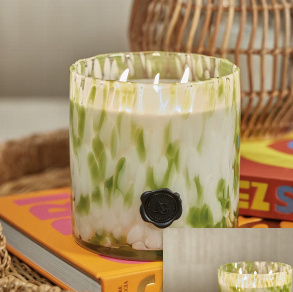 Apothecary Guild Opal Glass Candle Jar Sicilian Lemon Bergamot 3 Wick ...