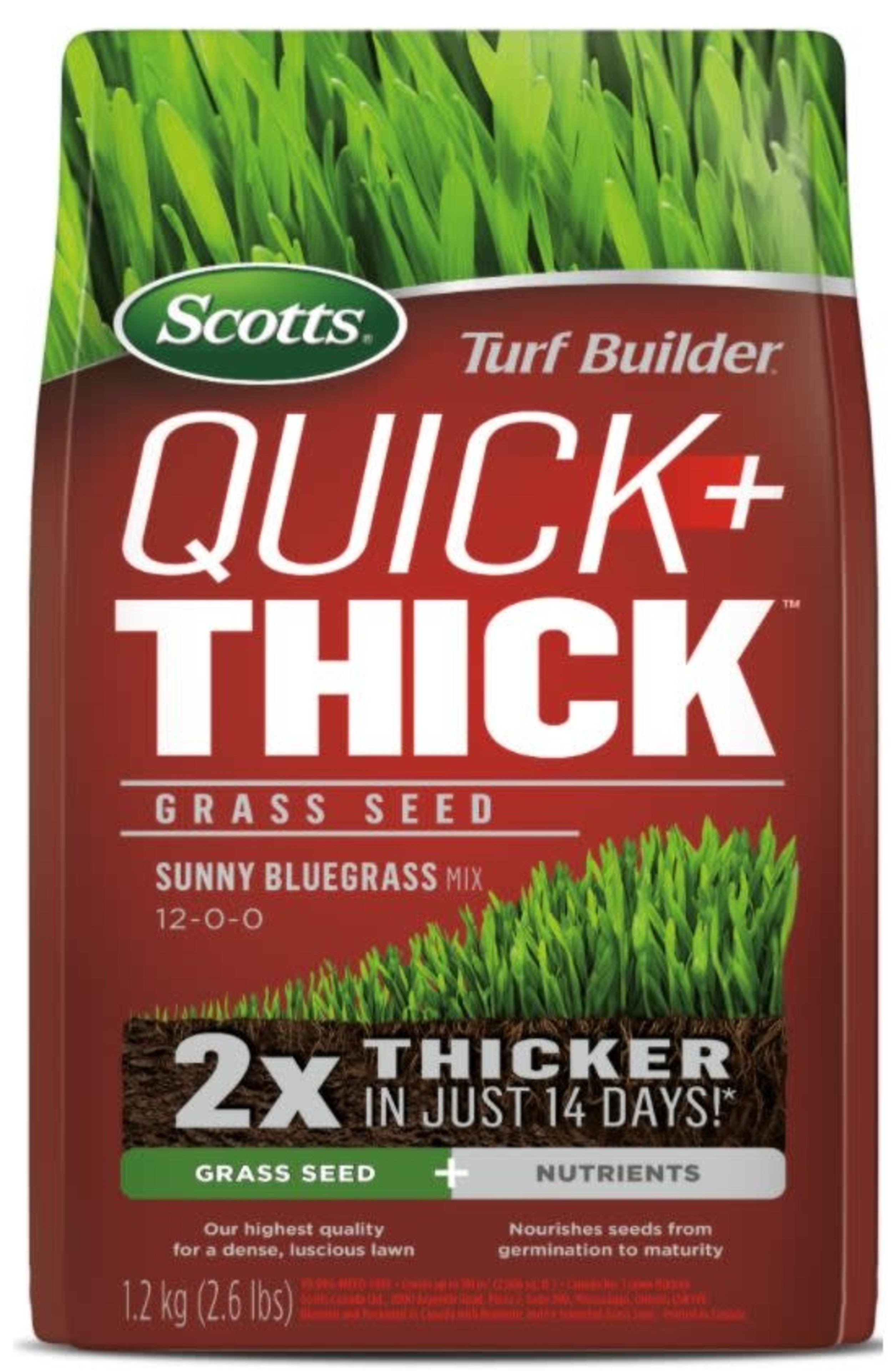 Quick & Thick Grass Seed Sunny Bluegrass 1.2kg - Dutch Growers Saskatoon