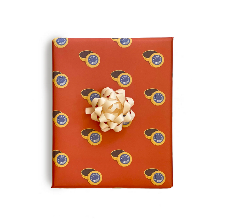 Fine Ass Lines Wrapping Paper - Caviar - FREDA