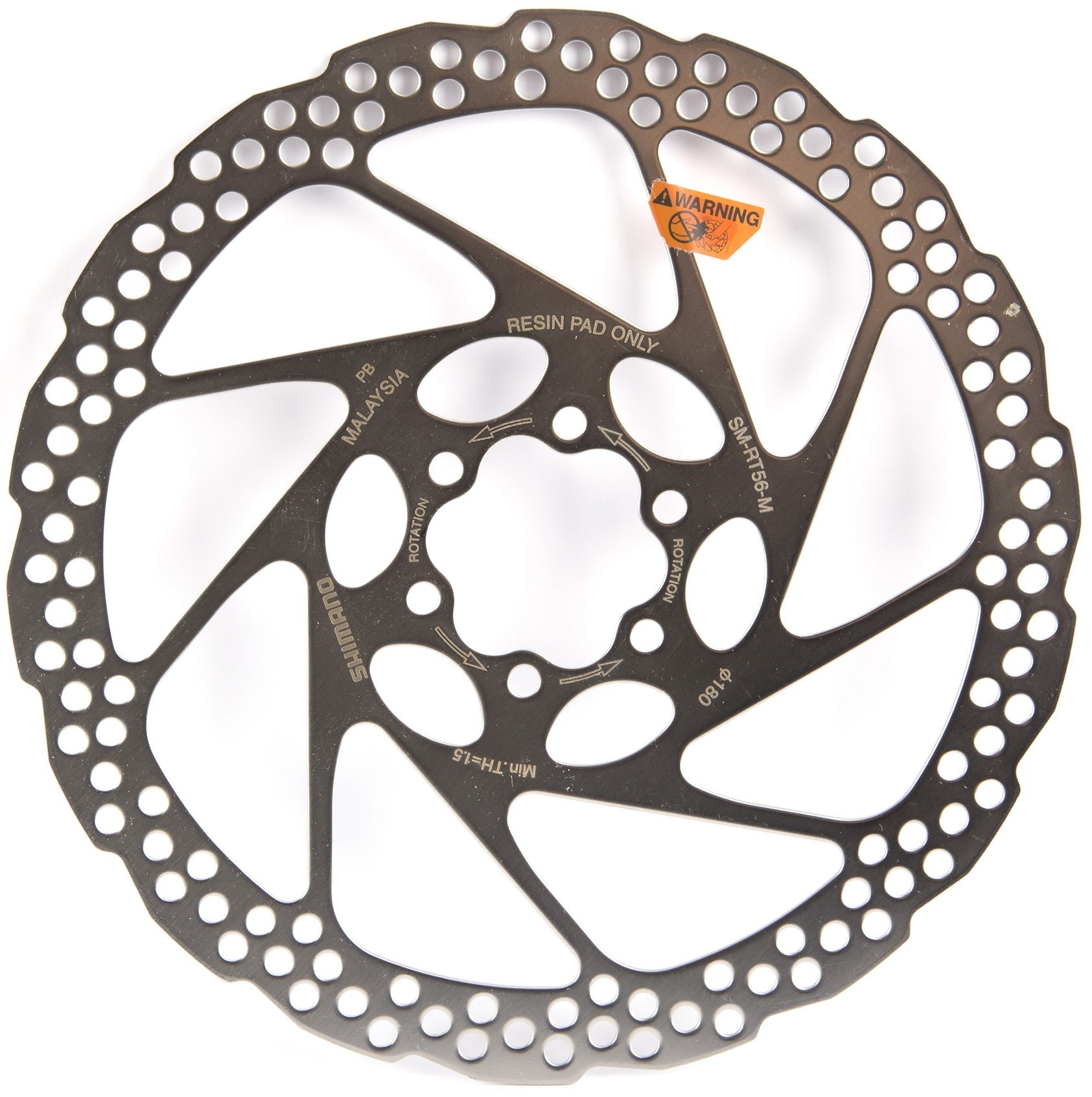 SHIMANO ROTOR FOR DISC BRAKE, SM-RT56, M 180MM, 6-BOLT TYPE, FOR RESIN ...